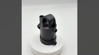 CNC-Machined Aluminum Alloy 3-Way Connector Precision Milled and Turned Black Anodized Finish