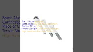 Durable Stainless Steel Lock Screws For Industry