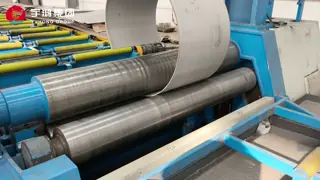 Automated shell rolling process for heat exchangers