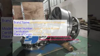 Hydro Turbine Runner OEM Flexible 10 MPa