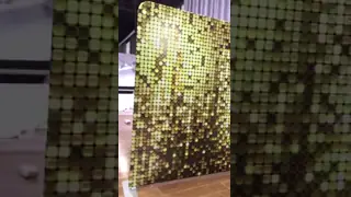 Sparkling Silver Sequin Wall Backdrop