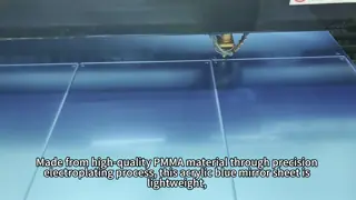 Watch: Manufactured Direct Custom Acrylic Blue Mirror Shatterproof for Decoration Showcase