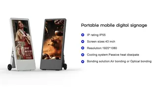 Portable mobile digital signage
