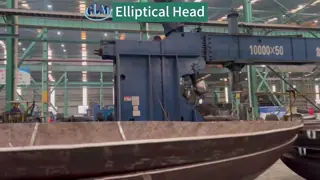 Hardcore spinning process forging large-size elliptical heads