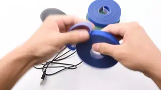 self locking back to back hook and loop cable tie