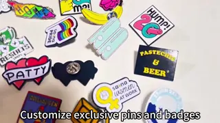 Custom Hard Enamel & Soft Enamel Lapel Pins Factory With Silk Screen Printing for Clothing Bags Acce