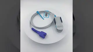 Watch:Compatible Nellcor Oximax 9 Pin Spo2 Sensor Adult Finger Clip 1M