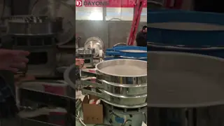 A one meter diameter rotary vibrating screen