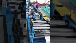 C-shaped steel with punching machine
