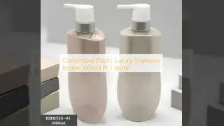 Luxury 1000ml PET Shampoo Bottle Pump Custom