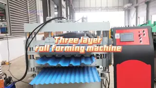 Three layer roll forming machine