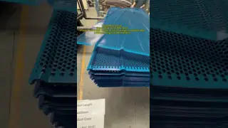 Export 4050mm Blue color (RAL5010) 5Peaks Perforated Safety Screen Package In wooden box