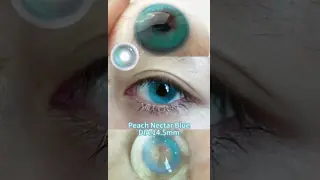 Peach Nectar Blue 14.5mm Blue Contact Lenses for Blondes UV Blocking Natural Look 8.5 Base 40% Water