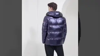 Down Coat Long Sleeve Hooded Casual Coat For Men Showcase