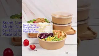 Leak Proof Kraft Bowls Eco Chinese Style Takeaway