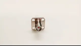 SMA-KFD275G SMA Female 4-Hole Flange Mount Stainless Steel RF Coaxial Connector with Long Dielectric