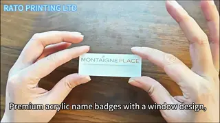 Custom Acrylic Name Badge with Window | Magnetic Backing | Custom Name Badges