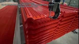 Export  Orange Color(RAL2017) 5050mm Length Safety Screen Package in wooden case