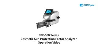 SPF-660 Series Cosmetic Sun Protection Factor Analyzer Operation Video