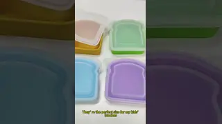 Wholesale Silicone Sandwich Lunch Box Food Grade Leakproof BPA Free Lunch Container for Work School