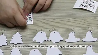 Double-Sided Blank Leather Sublimated Earrings