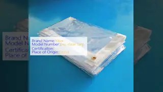 Clear PVC Tarp Waterproof Heavy Duty Mildew Resistant