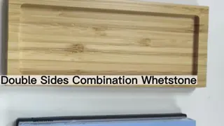 White Corundum Knife Sharpening Honing Stone Double Sided Whetstone 180mm