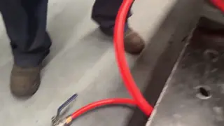 Man riding winch 