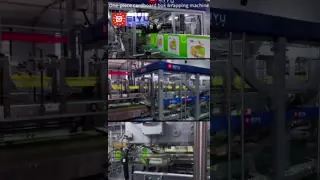 One-piece cardboard box wrapping machine at customer site