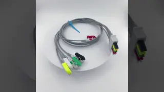 Watch:Compatible Siemens 5-Lead ECG Lead Wire