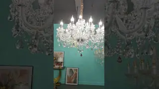 Custom Modern Leaf Glass Pendant Lights Villa Hotel Lobby Project Texture Twisted