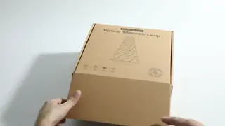 Tabletop Christmas Tree Lamp | Foldable Origami Light with Wooden Base