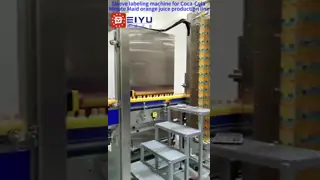 Sleeve labeling machine for Coca-Cola Minute Maid orange juice production line