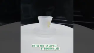 Elegant Bamboo Glass Cup Set 12 Piece Tea and Coffee Set