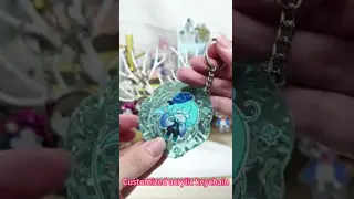 Custom Anime PVC & Acrylic Keychain – UV Printed 3D Foreground with Translucent Star Hologram Effect