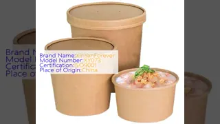 Leak Proof Kraft Food Containers Takeout Packaging