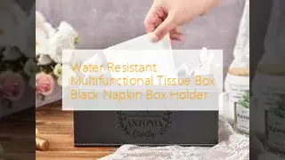 Water Resistant Tissue Box Black Napkin Holder
