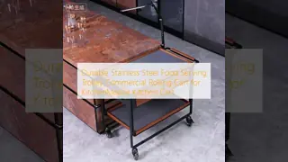 Durable Stainless Steel Food Cart Rolling Kitchen Trolley