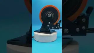 industrial heavy duty lockable orange Iron core PU castors