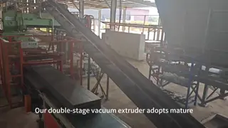 Semi stiff double stage vacuum extruder