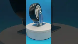 Medium duty castors rigid black TPU wheel