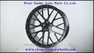Gloss Brushed Grey Multi Spoke Custom 1 Piece Rims,18