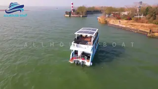 Luxury Double-Deck Houseboat HB-1200 | Full Interior Tour | Floating Home with Modern Amenities