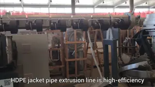 Automatic PU Foam Pre-Insulated Pipe Line with HDPE Jacket Extruder