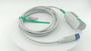 Watch:Compatible HP 8 Pin Direct Spo2 Sensor Adult Finger Clip 2.8M