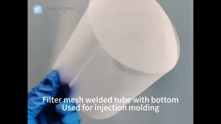 Welded Filter PP PA PET Mesh Tube with Bottom 150 200 300 400 500 Micron Used for Injection Molding