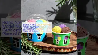 Custom Ice Cream Cups Leak Proof Eco Friendly Takeout Bowls