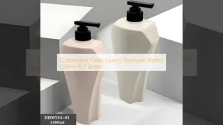 Luxury 1300ml PET Shampoo Bottles Custom Pump