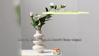 Matte Ceramic Vase with Layered Curve Design