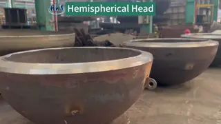Hemispherical thick-walled head, finely ground bevel